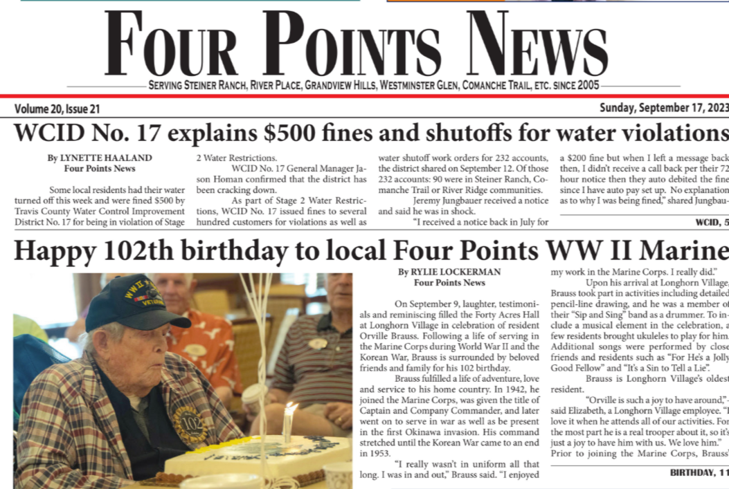 Four Points News - Serving Steiner Ranch, River Place, Grandview Hills ...