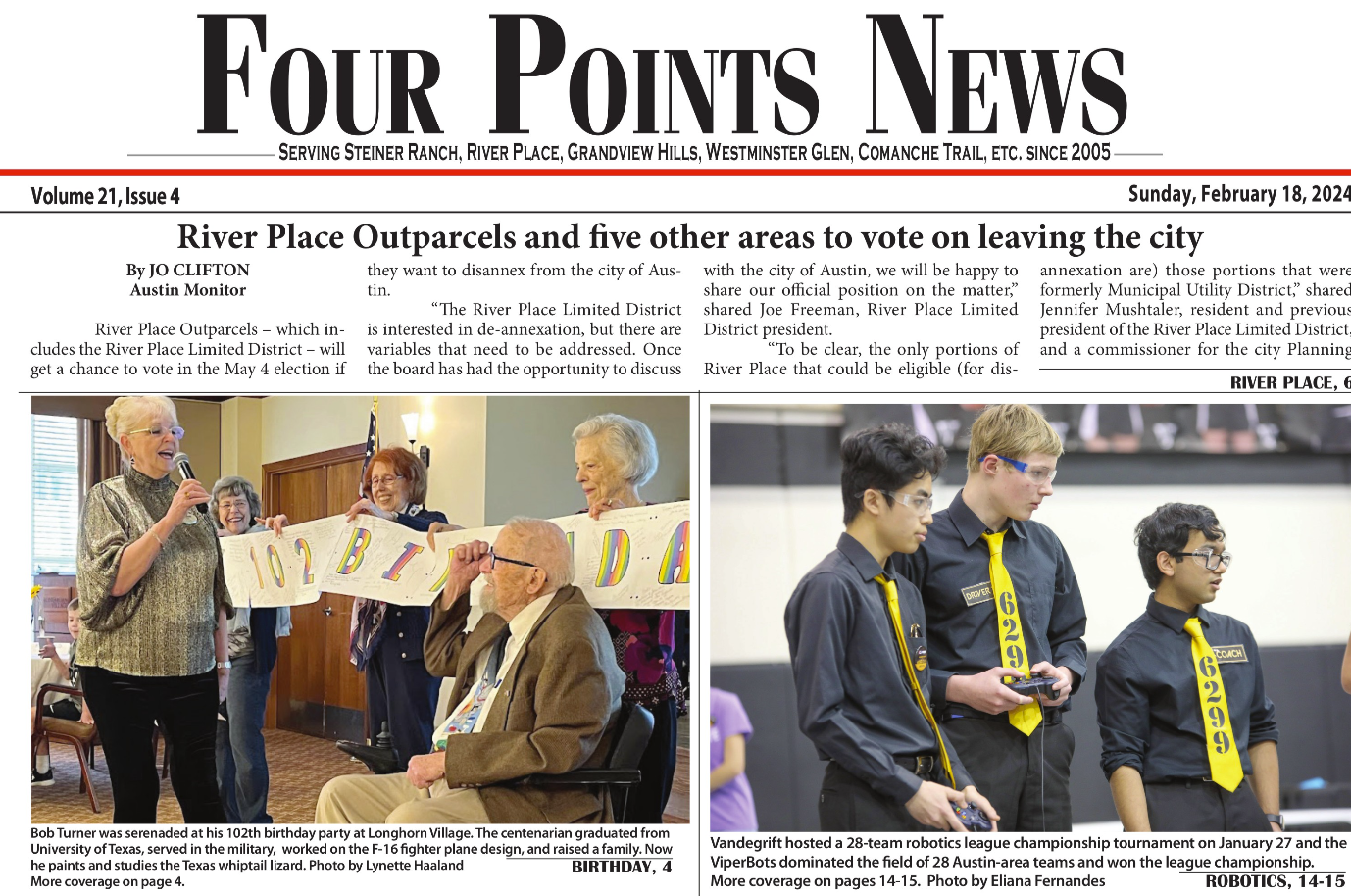 Four Points News - Serving Steiner Ranch, River Place, Grandview Hills ...